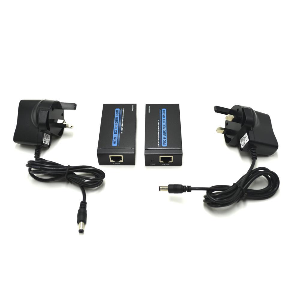 HDMI DVI Balun Extender Over CAT5E / CAT6 Ethernet Converter 1080P to ...